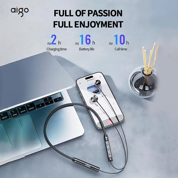 Original Aigo W01 TWS Wireless Earphone Bluetooth 5.2 Sports Noise Can ...