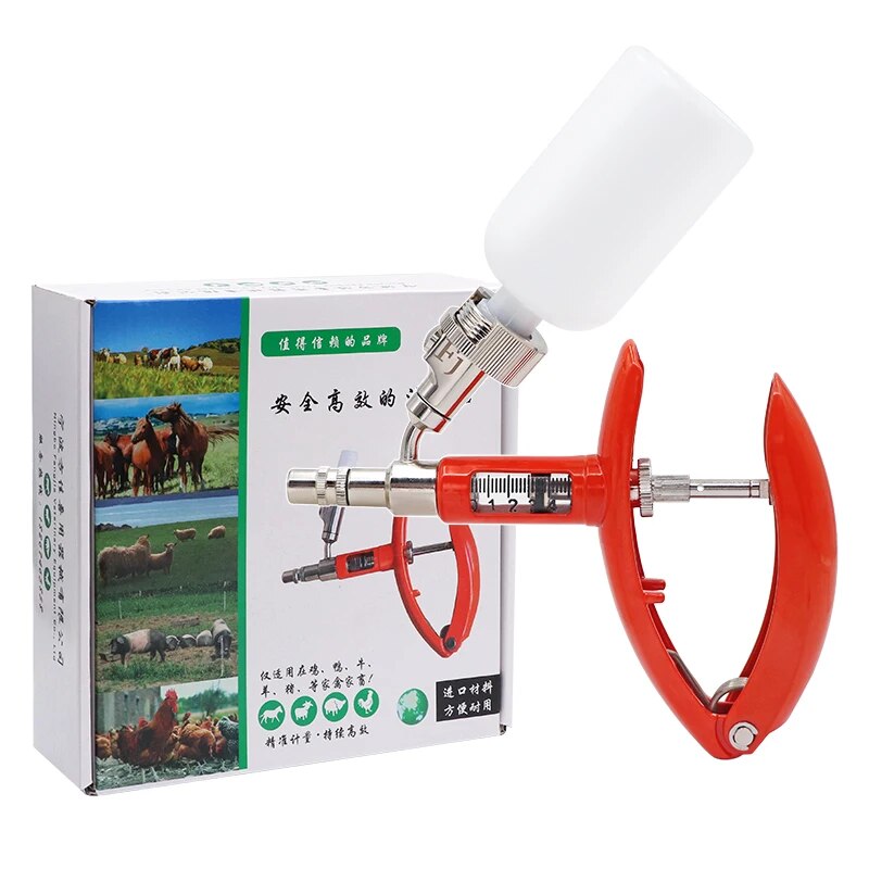 2ml/5ml Animal Continuous Syringe Veterinary Chicken Automatic Vaccin ...