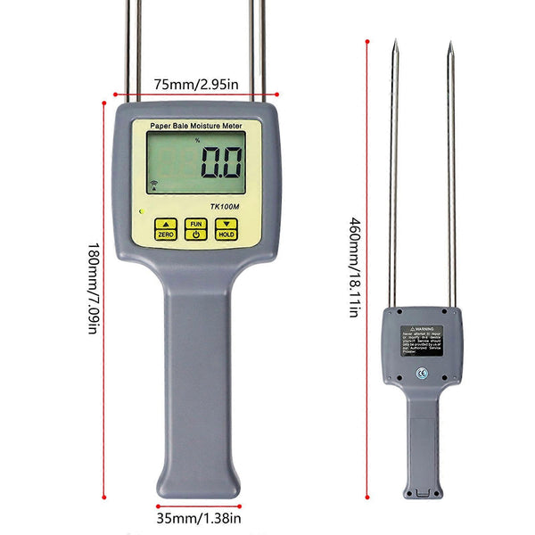 Professional Paper Water Content Meter Probes Multifunction Paper Mois ...