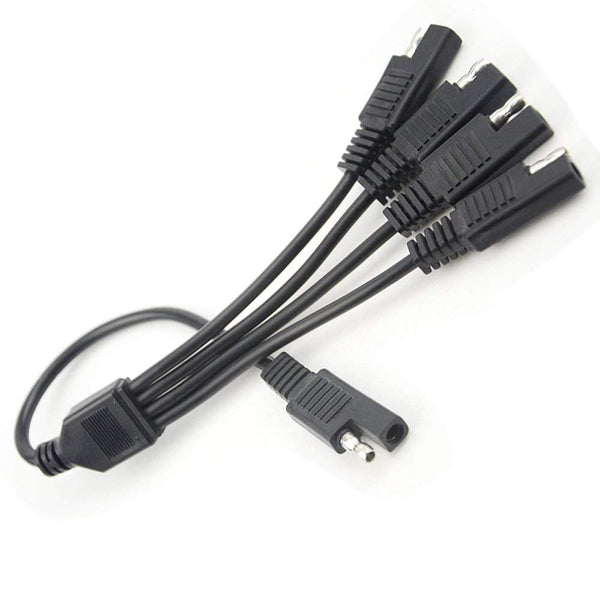 45CM 1 to 4 Power Extension Cable 5-Way SAE Adapter Connector 2 Pin Qu ...