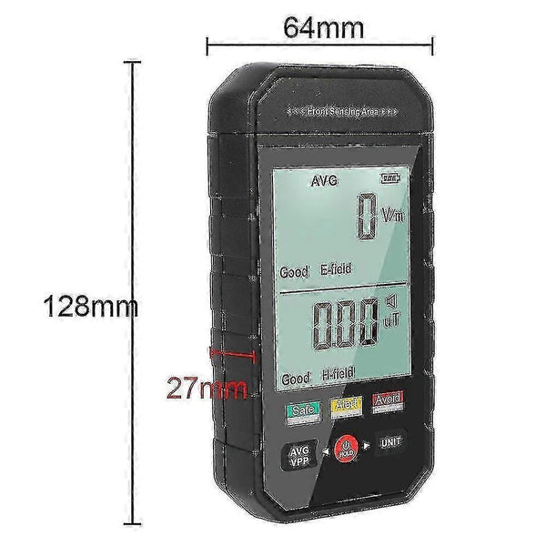Magnetic field radio test sound and light alarm EMF meter electric fie ...