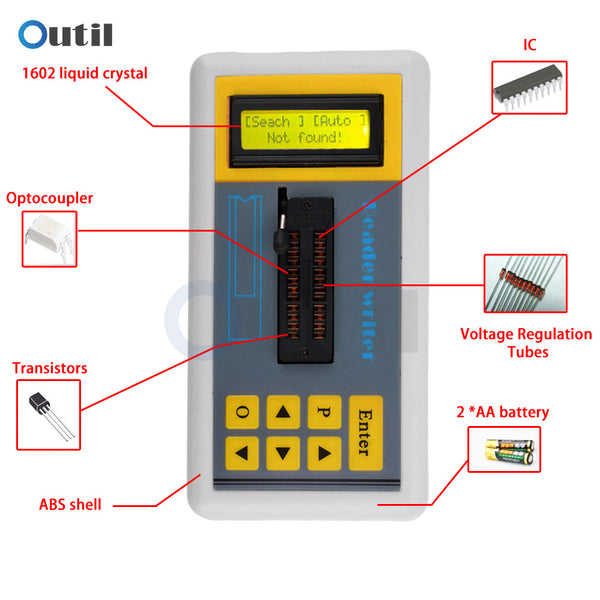 Integrated Circuit IC Chip Tester Transistor Optocoupler Operational A ...