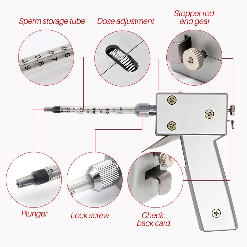 Chicken Continuous Insemination Gun Kit Poultry Semen Equipments Adap – mickcara