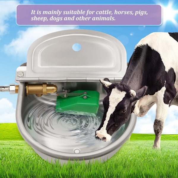Copper Valve Cow Drinking Bowl Stainless Steel Automatic Float Water ...