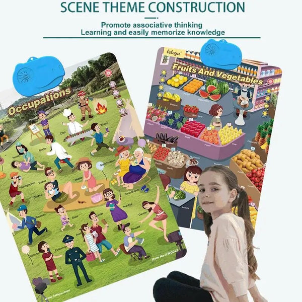 Educational Toys Alphabet Poster Interactive Educational Poster Toy C ...