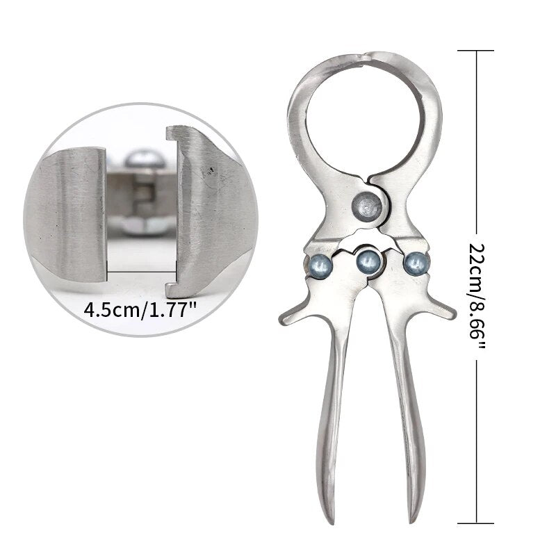 Goat Pig Castration Pliers Stainless Steel Bloodless Castration Clamp ...