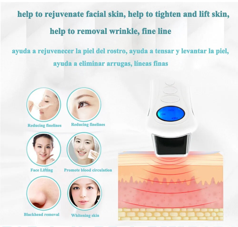 Handheld Galvanic Spa Nu Electroporator Skin Tightening Face Lift Mic ...