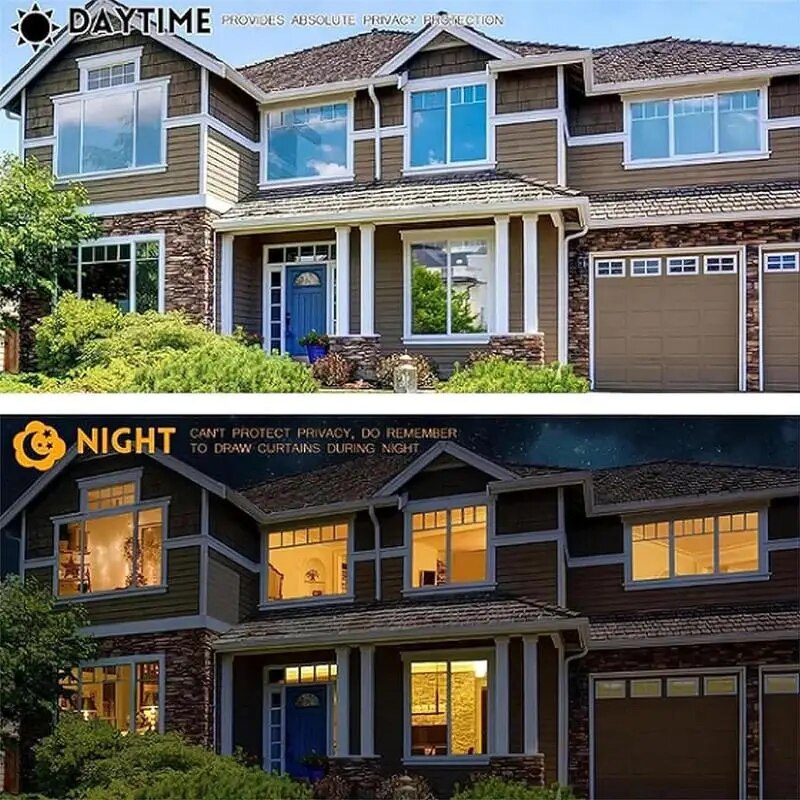 Privacy Protection Films Sunlight Blocking Reusable Sliding Door Film ...