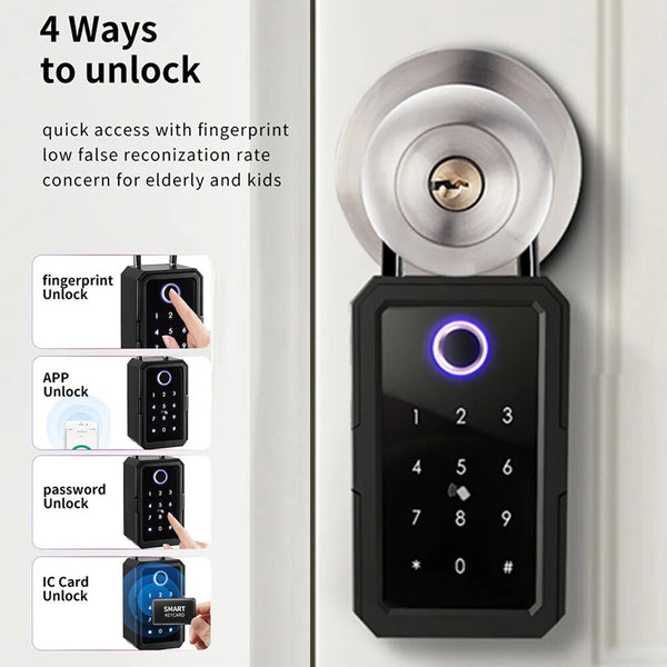 Tuya Smart Key Box Fingerprint Safe Storage Lock Key Digital Security ...
