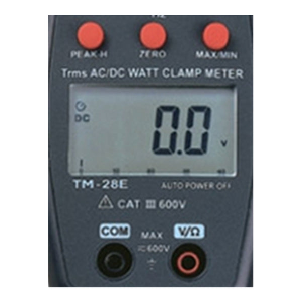 Tenmars TM-28E 600A True RMS Autoranging AC/DC WATT Clamp-On Meter ...