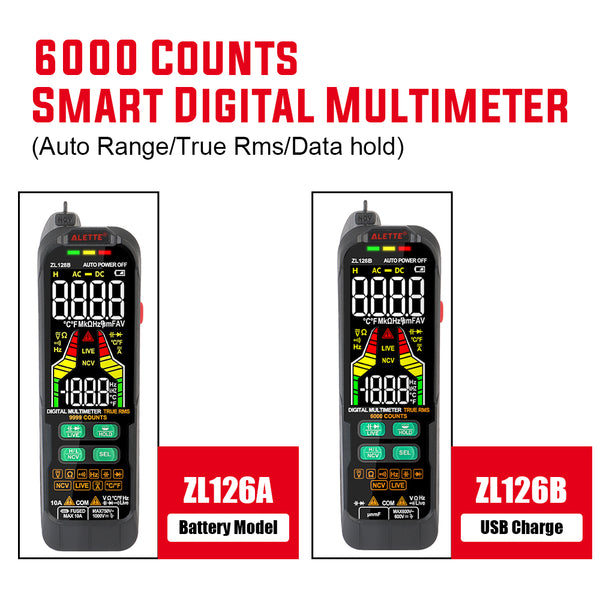 Professional Multimeter Digital Voltage Detector Non-Contact True RMS ...