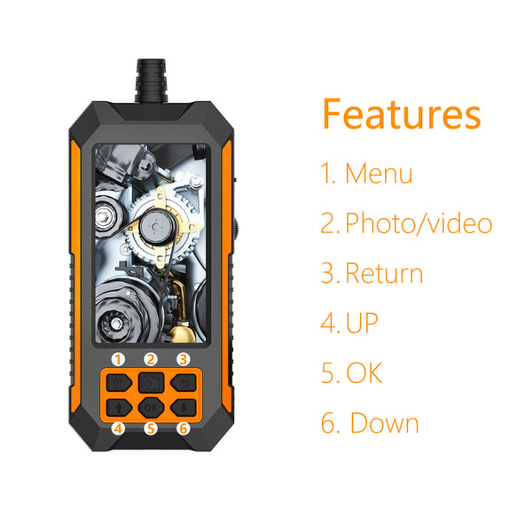 Industrial Endoscope with Dual 1920*1080P/2592*1944P 8 LED Light IP68 ...