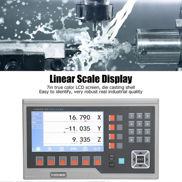 LCD Digital Readout Linear Scale Encoder Magnetic Grating for Lathes M ...