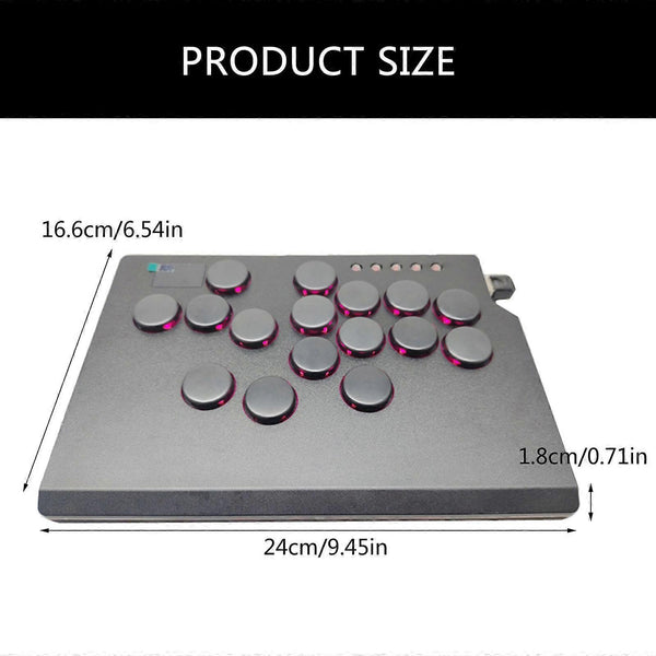 (Pure white keycaps) Fight Stick for Arcade Stick for PC Leverless Con ...