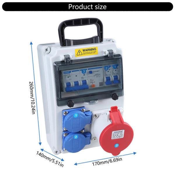 Portable Switches Socket Box Wall Power Distributor With Socket Outdoo ...