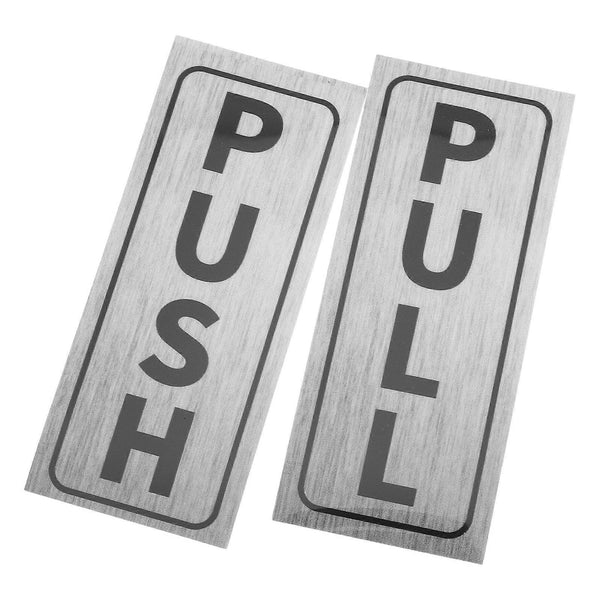 2pcs Push Pull Door Sign Self-Stick Signs Office Sliding Doors Sticker ...