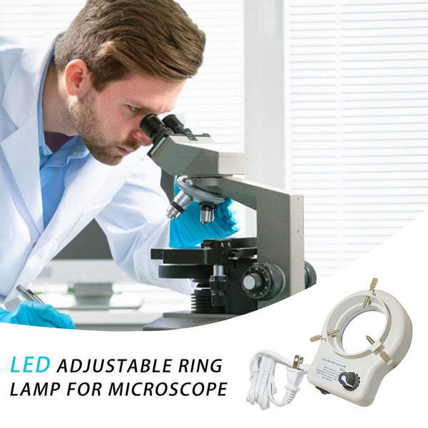 Industrial Microscope 144 Led Adjustable Brightness Source Dimmer Ring ...