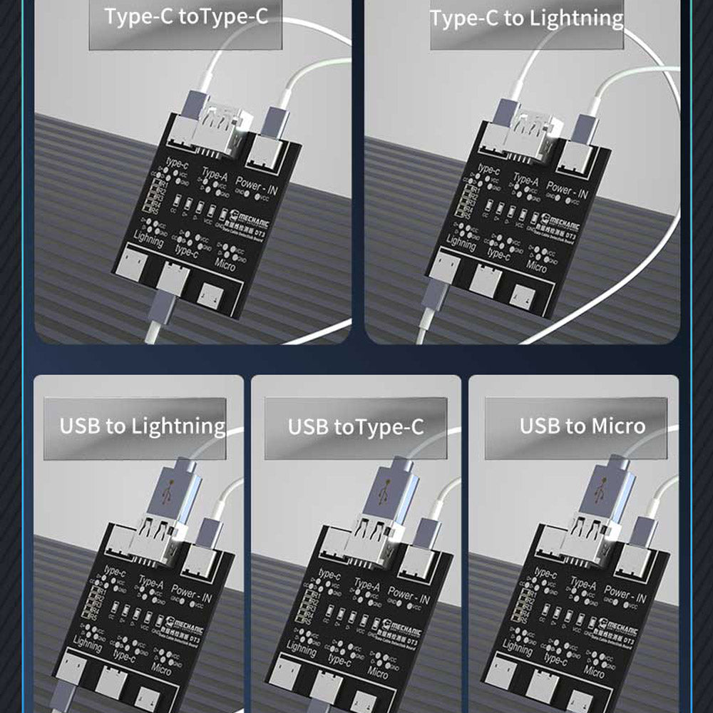 MECHANIC DT3 Data Cable Detection Board USB Cable Tester Short Circuit ...