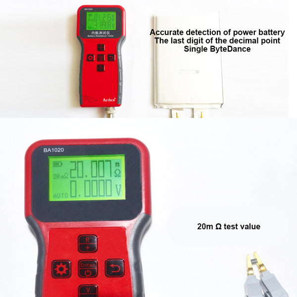 BA1020 Portable Battery Voltage Internal Resistance Tester 32-Bit Kern ...