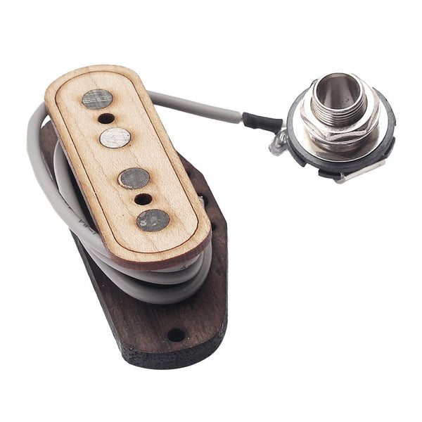 4 String Cigar Box Guitar Pickup 6.35mm Input Maple Wood Guitar Pickup ...