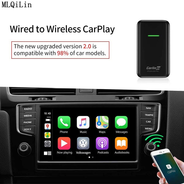 Carlinkit 2.0 USB Update IOS 13 Apple CarPlay Wireless Auto Connect Fo ...