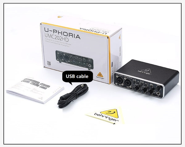 Behringer UMC202HD Audio Interface Sound Card Electric Guitar Live Rec ...