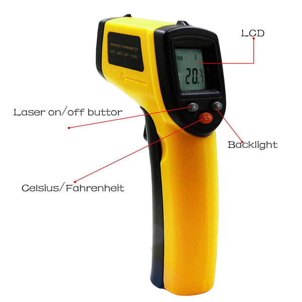 GM320 Non-Contact Temperature LCD Display -50~380 Degree Handheld Digi ...