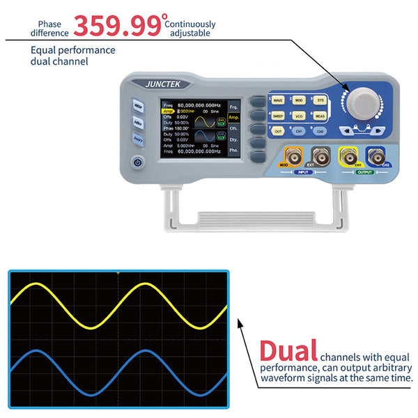 JDS8060 8080 DDS Function Arbitrary Waveform Generator CNC Dual Channe ...